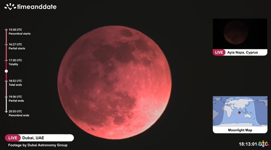First photos of the Sept. 7-8 blood moon total lunar eclipse - SSBCrack ...