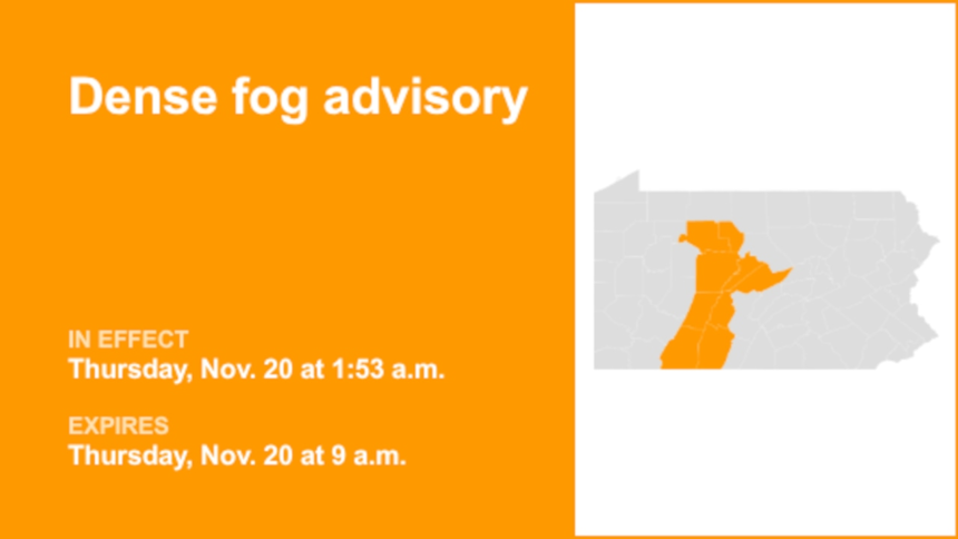 Dense Fog Advisory Issued for Multiple Counties, Hazardous Driving ...