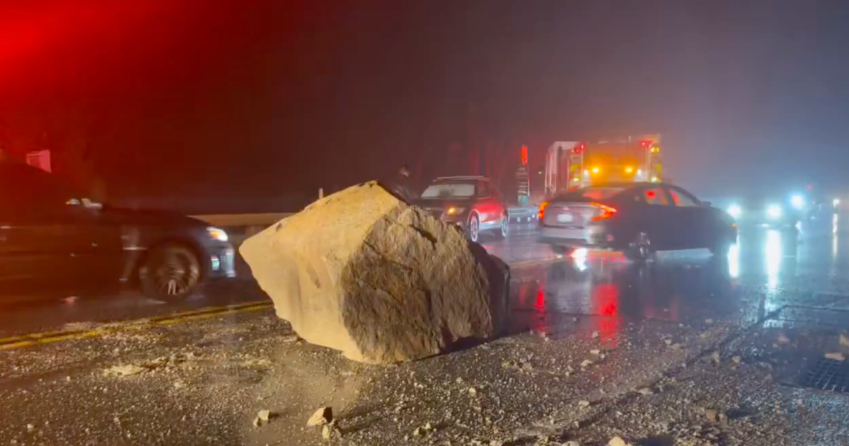 Five Injured in Two-Car Crash Caused by Boulder on Highway 18 Near Big ...