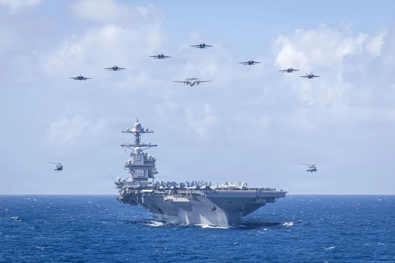 USS Gerald R. Ford Aircraft Carrier Suffers Fire in Red Sea, Crew ...