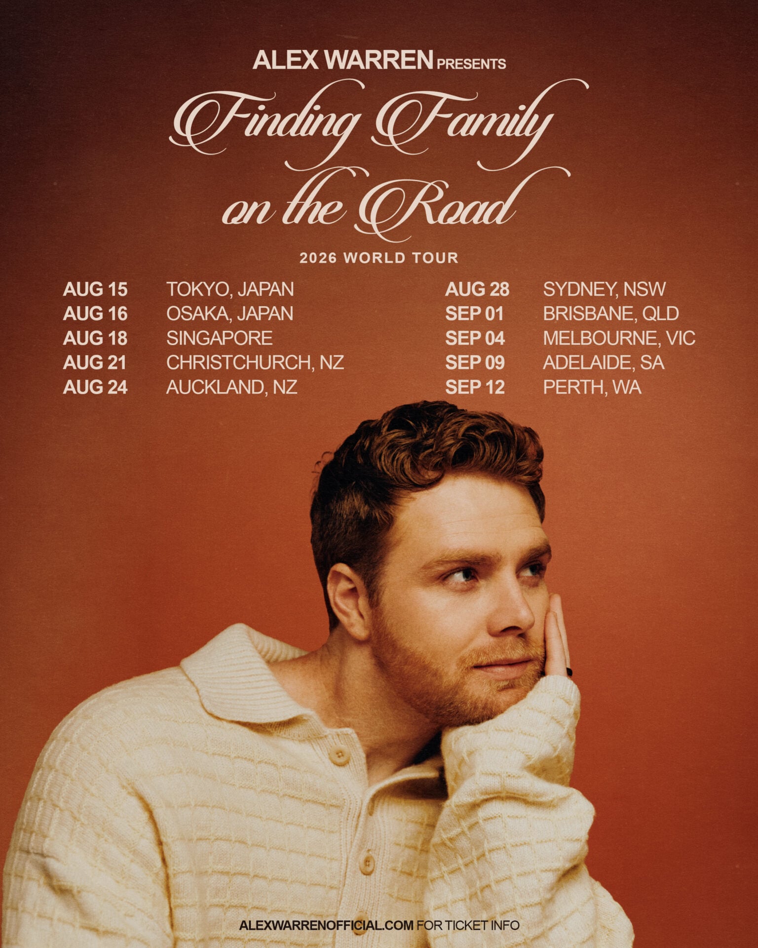 Alex Warren Expands "Finding Family On The Road" Tour to Australia, New ...