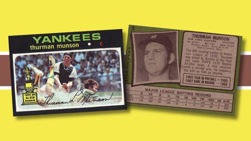 Exploring the Legacy of the 1971 Topps Thurman Munson All-Star Rookie ...