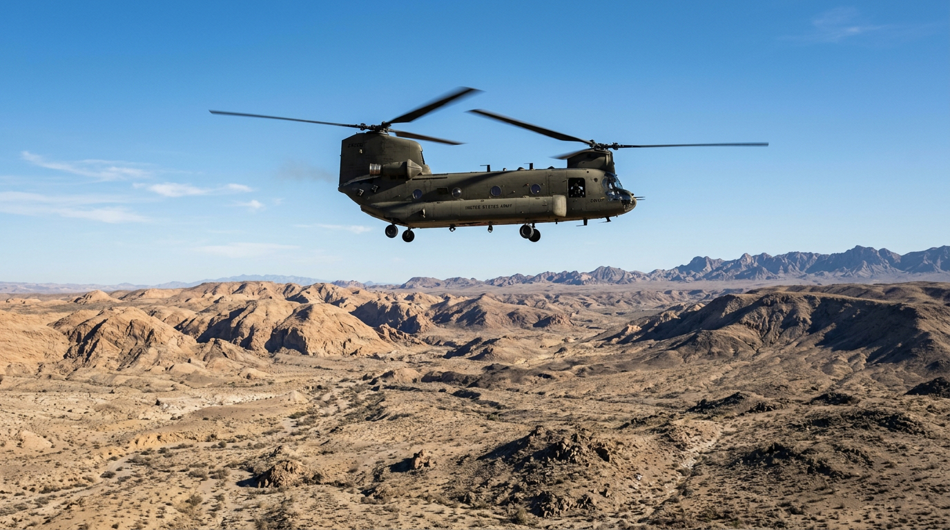 US Army Chinook Helicopter Launched Search Operation in Saudi Arabia ...