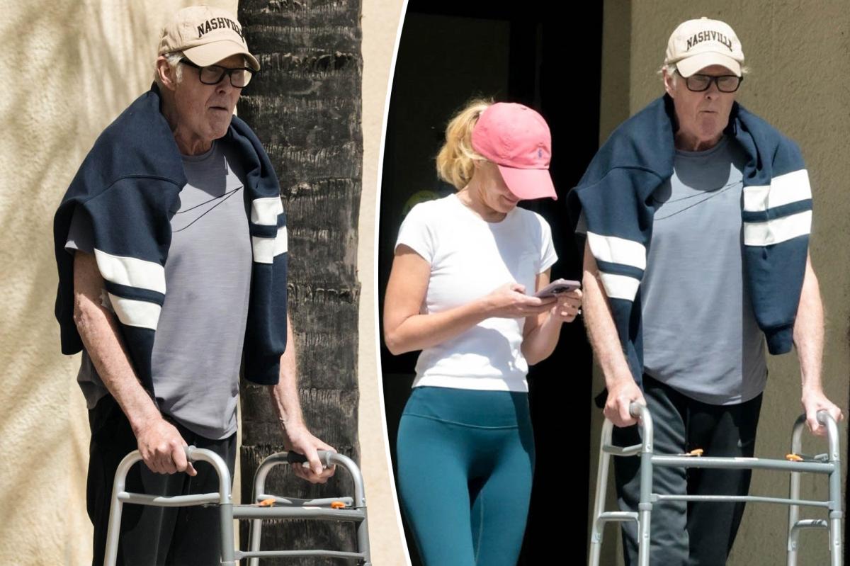 David Hasselhoff uses walker during rare outing with wife Hayley ...